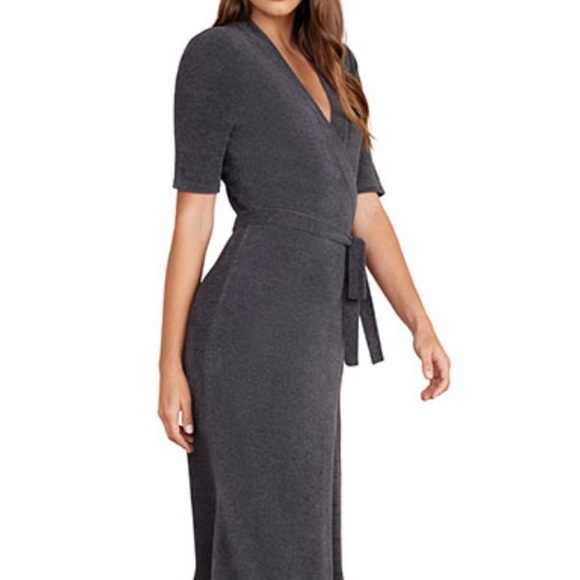 Barefoot Dreams | Dresses | Nwt Barefoot Dreams Wrap Dressxs Carbon ...